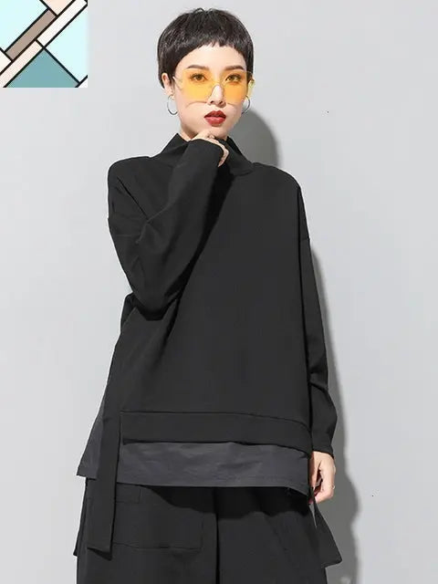 Kayda Turtleneck Sweatshirt by Marigold Shadows - Ladiesse